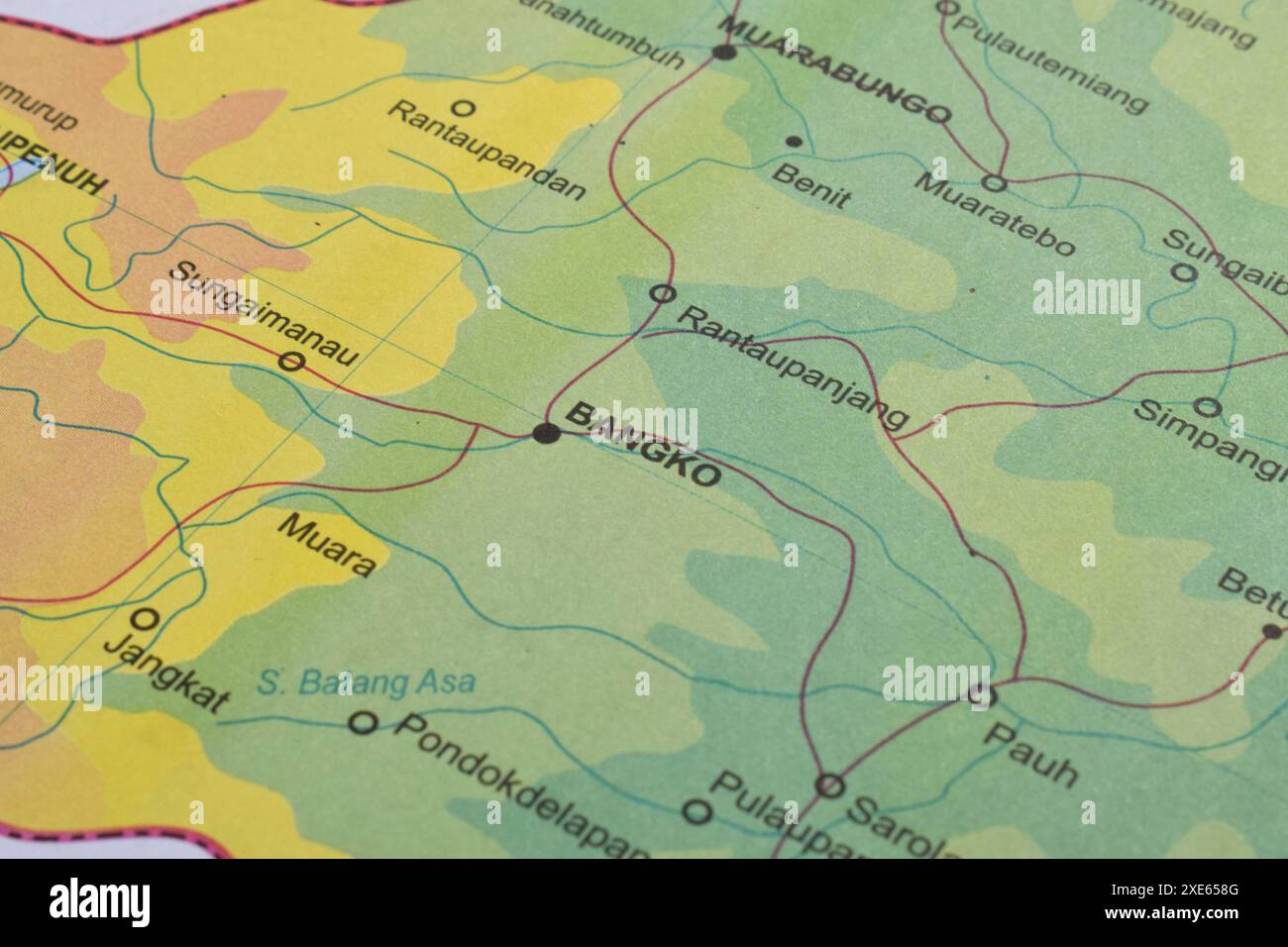 Map of Bangko, is a sub-district which is also the capital of Merangin ...