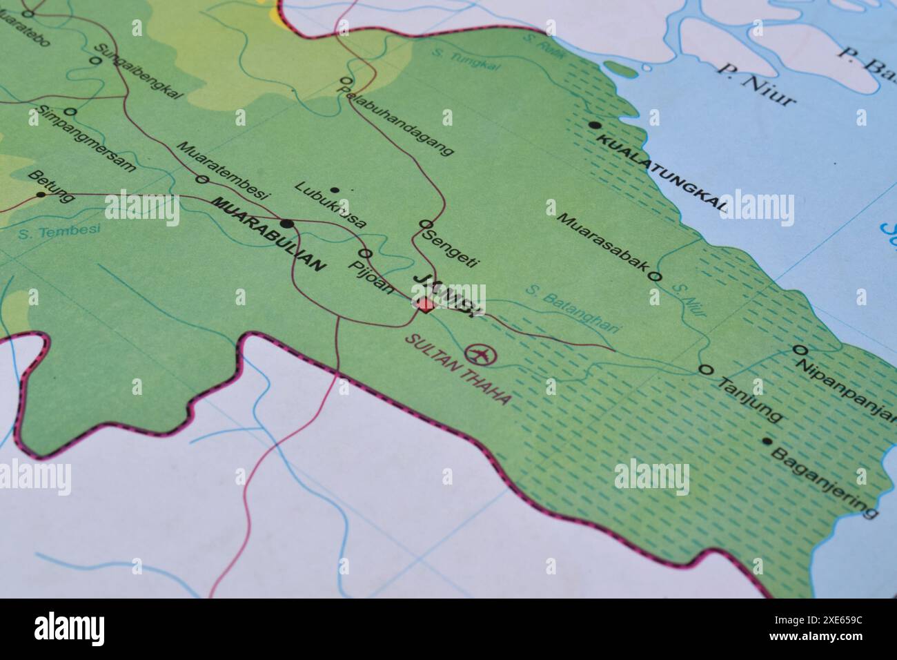 Map of Jambi City, is the capital of Jambi province, Indonesia Stock ...