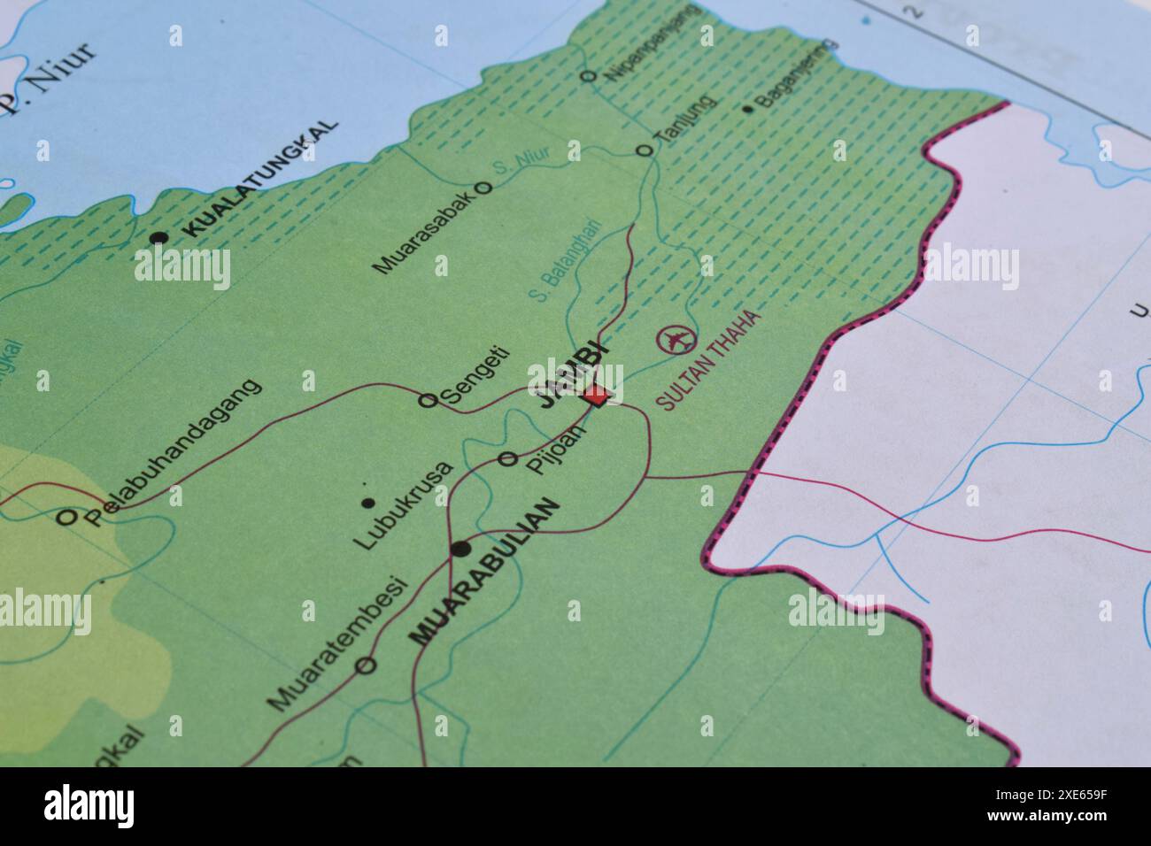 Map of Jambi City, is the capital of Jambi province, Indonesia Stock ...