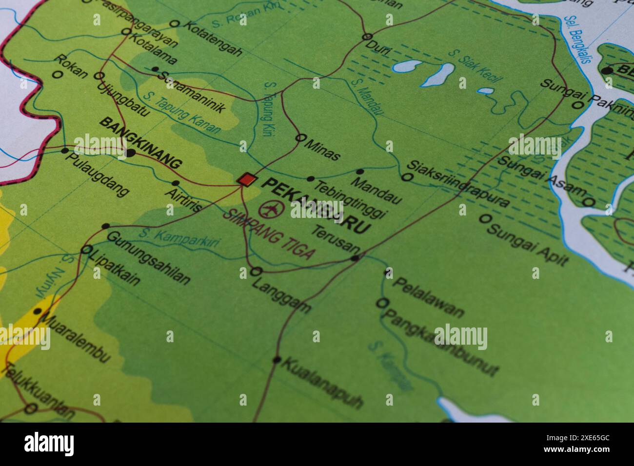 Pekanbaru map hi-res stock photography and images - Alamy