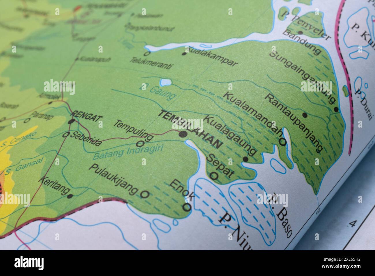 Indragiri hilir map hi-res stock photography and images - Alamy