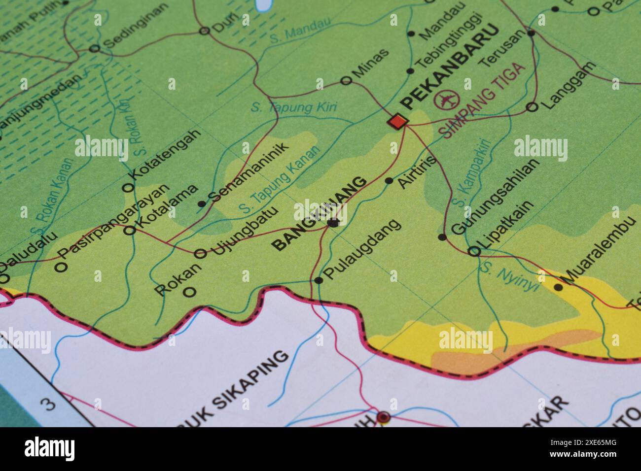 Map of Bangkinang, is the capital of Kampar Regency, Riau, Indonesia ...
