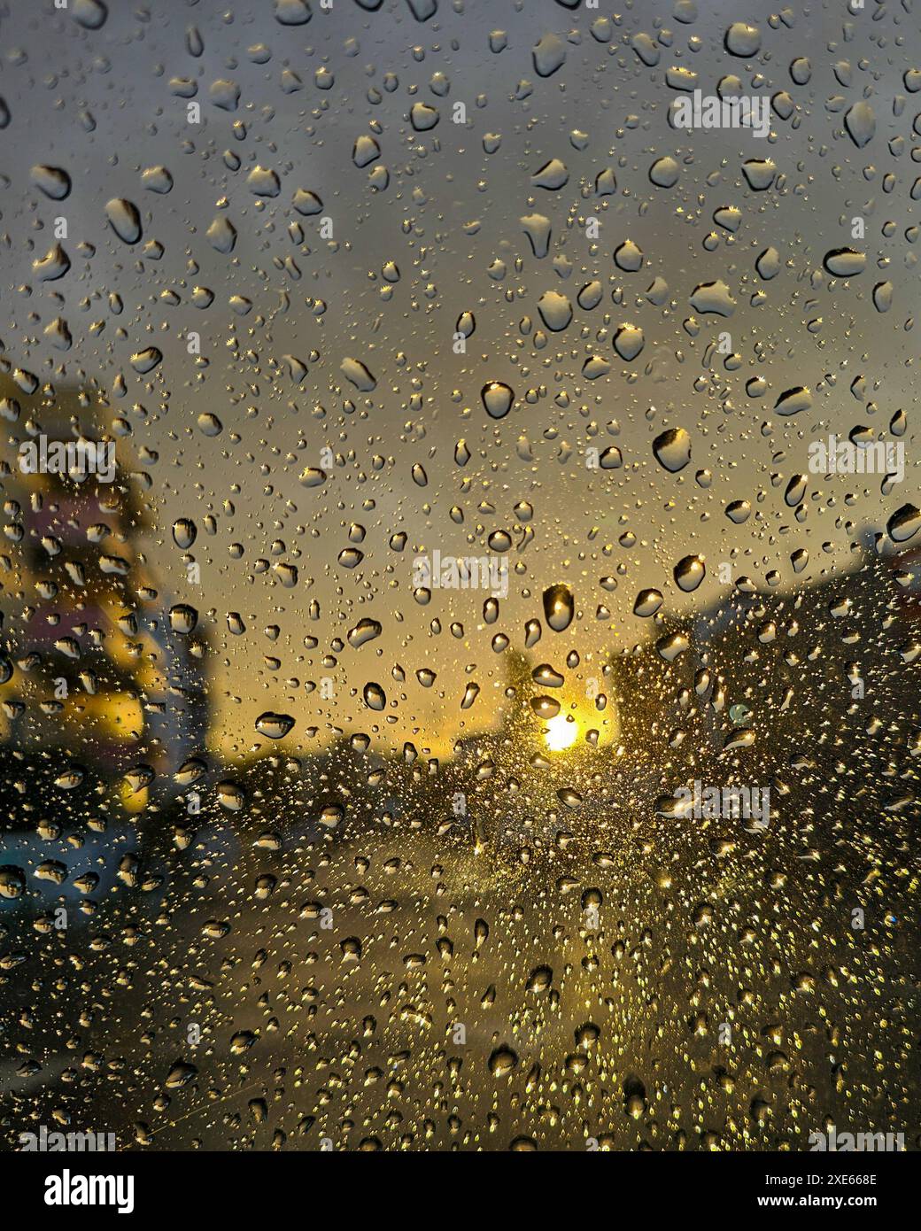 Condensation of window with raindrops hi-res stock photography and ...