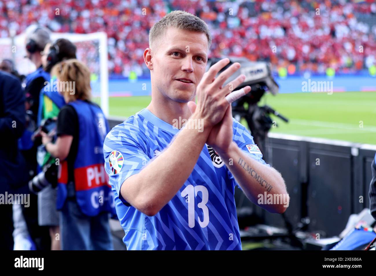 BERLIN, GERMANY - JUNE 25: Goalkeeper Patrick Pentz of Austria during ...