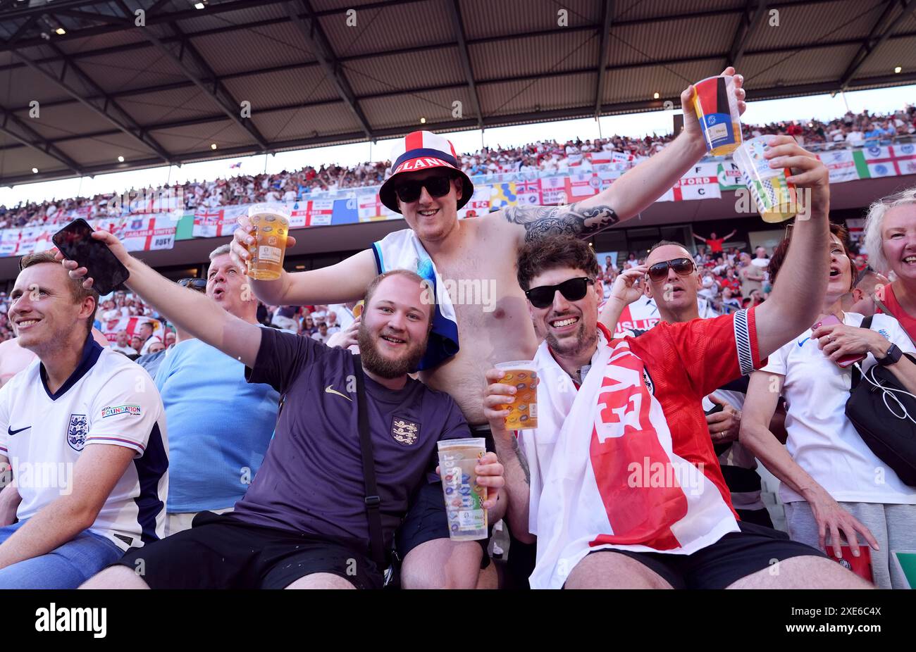 England fans during the UEFA Euro 2024 Group C match at the Cologne ...