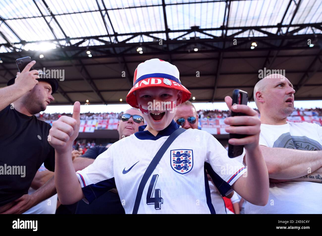 England fans during the UEFA Euro 2024 Group C match at the Cologne ...