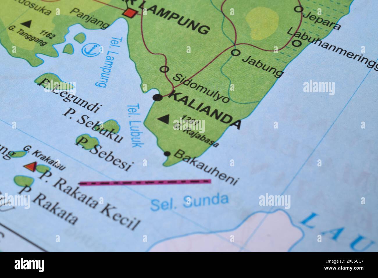 Map of Kalianda, is the capital of South Lampung Regency, Lampung ...