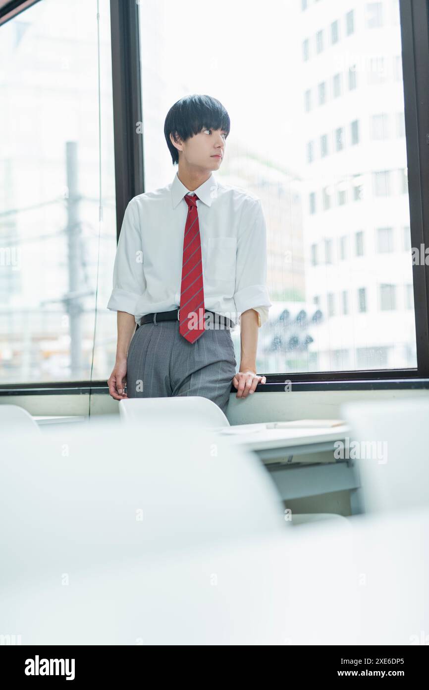 Prep school Male high school student Stock Photo - Alamy