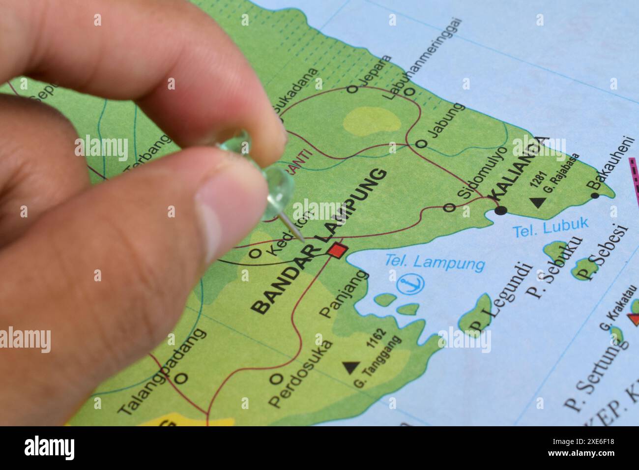 Pin on Map Bandar Lampung City, which is the provincial capital and ...