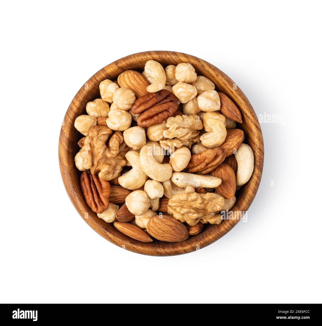 Pecan nuts background top Cut Out Stock Images & Pictures - Alamy
