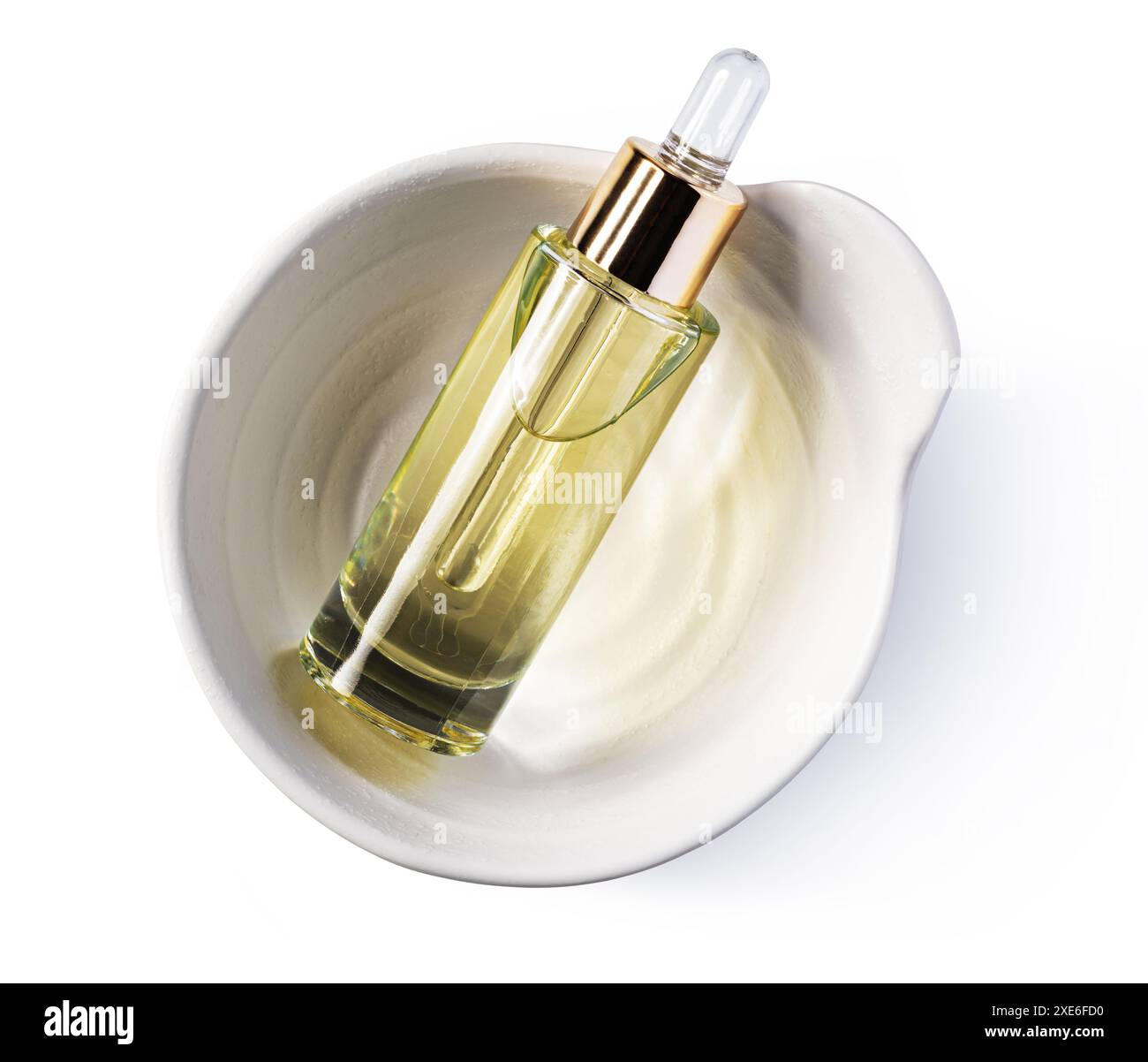 Essential serum Oil in cosmetic bottles with dropper Stock Photo - Alamy