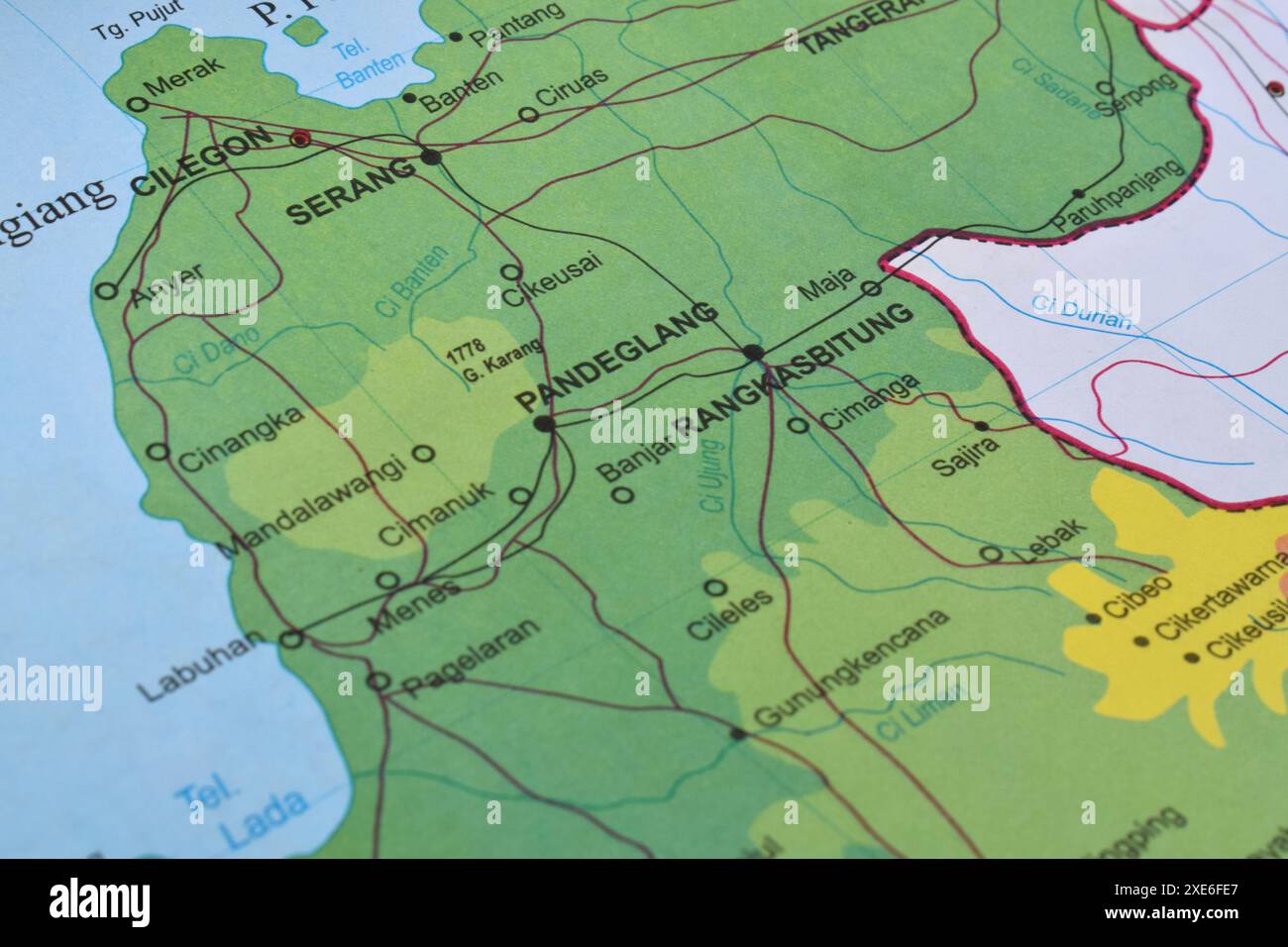 Map of Pandeglang, is the capital city of Pandeglang Regency, Banten ...
