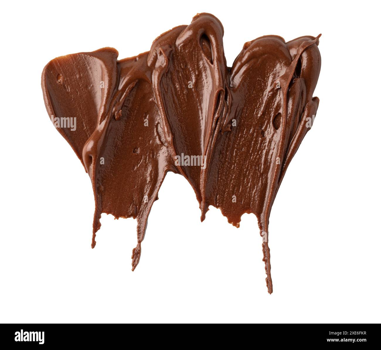 Smear of tasty chocolate paste on white background Stock Photo - Alamy