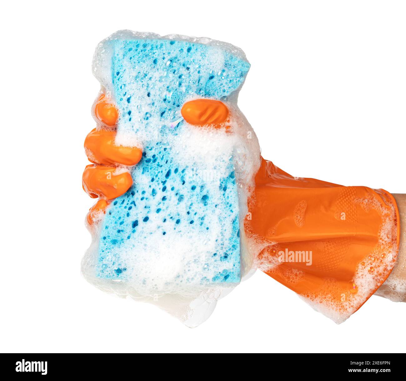 Hand holding cleaning sponge Stock Photo - Alamy