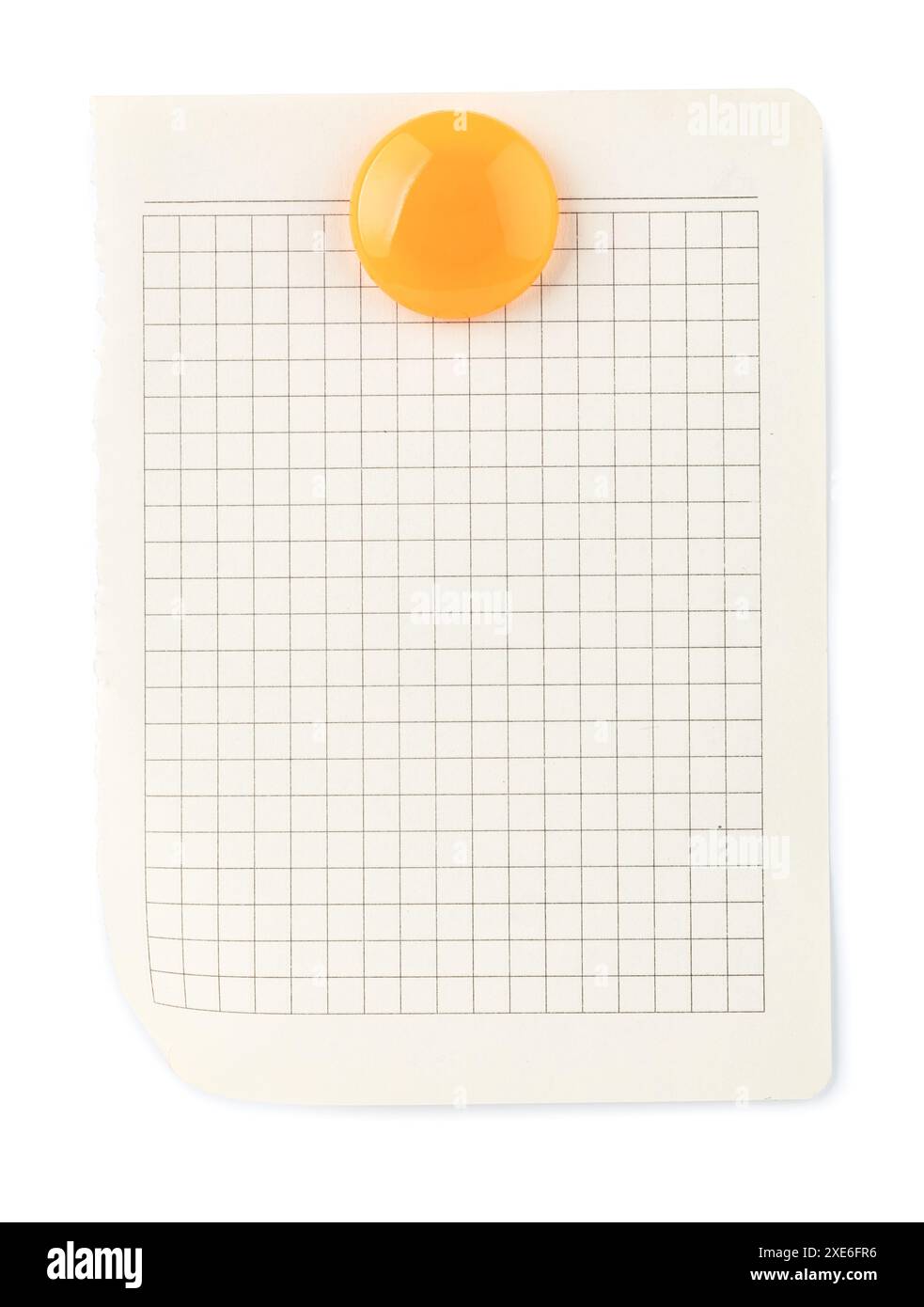 Empty paper sheet and magnet Stock Photo - Alamy