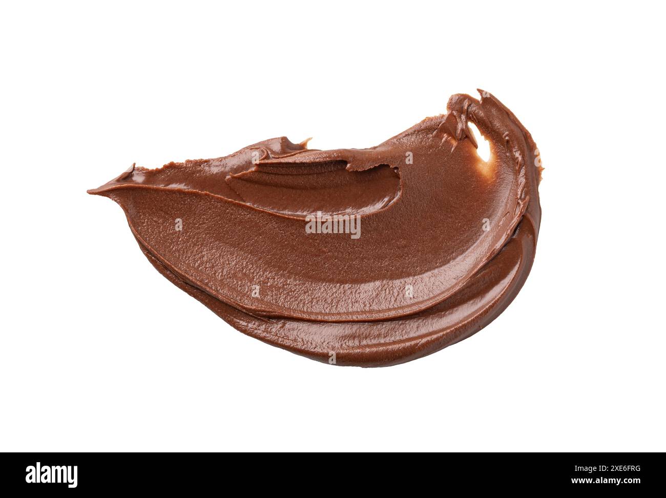 Smear of tasty chocolate paste on white background Stock Photo - Alamy