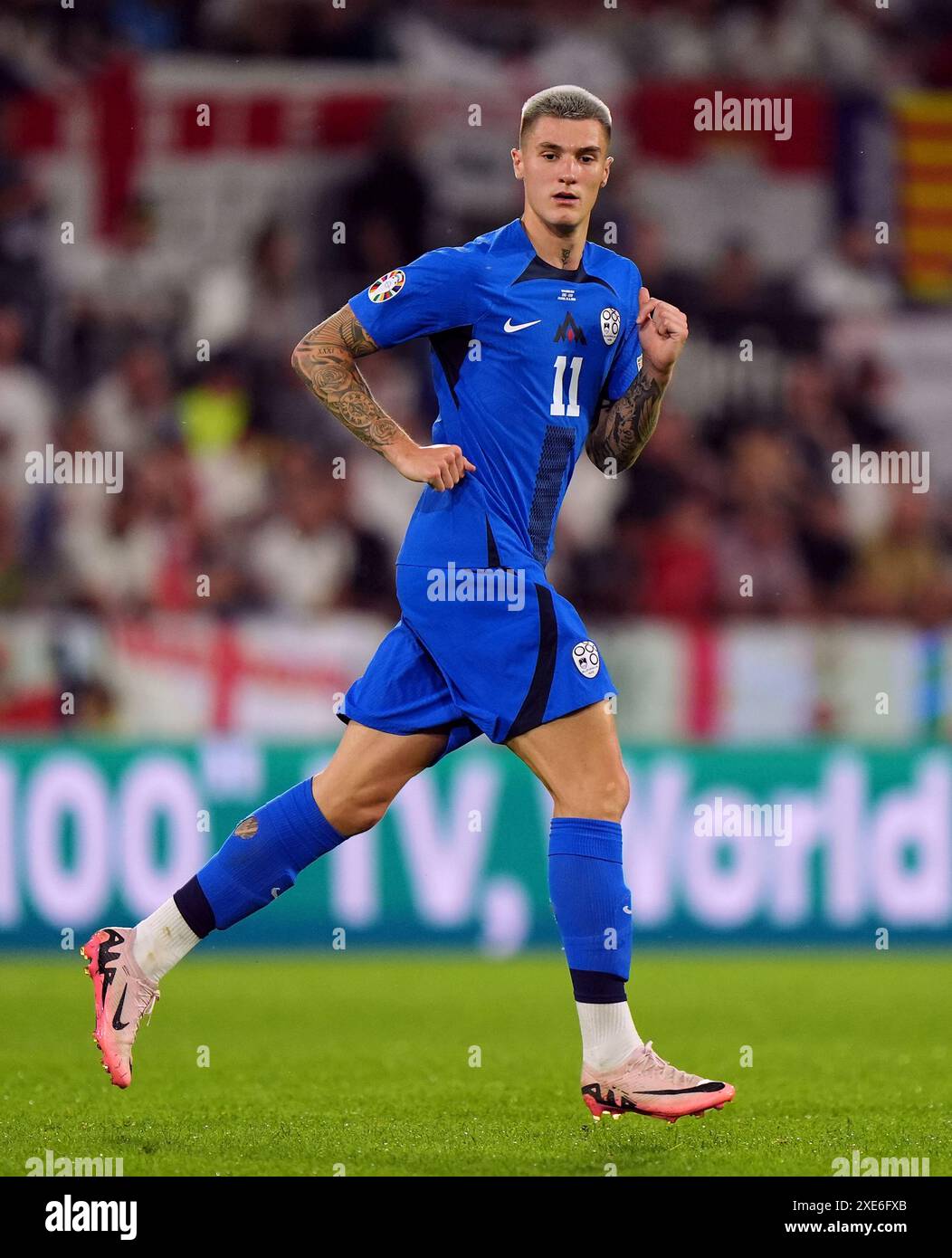 Slovenia's Benjamin Sesko during the UEFA Euro 2024 Group C match at ...