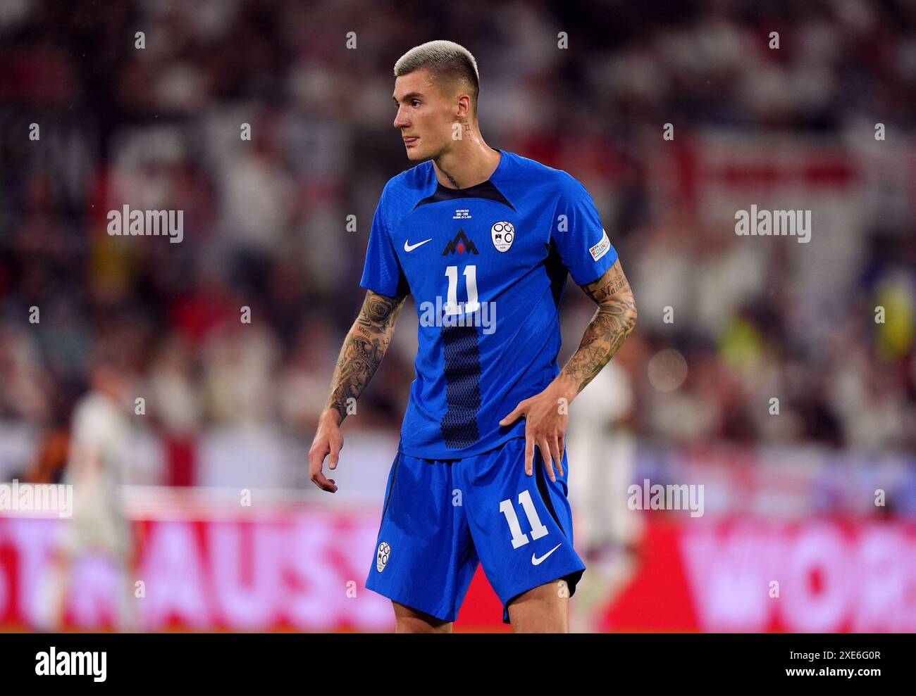 Slovenia's Benjamin Sesko during the UEFA Euro 2024 Group C match at ...