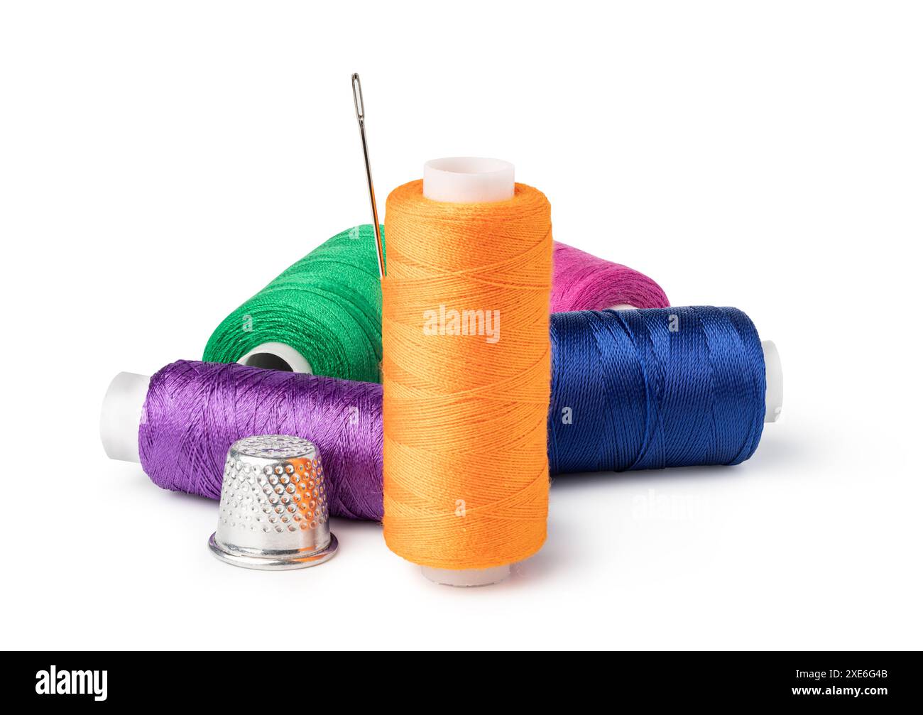 Spool green thread Cut Out Stock Images & Pictures - Alamy