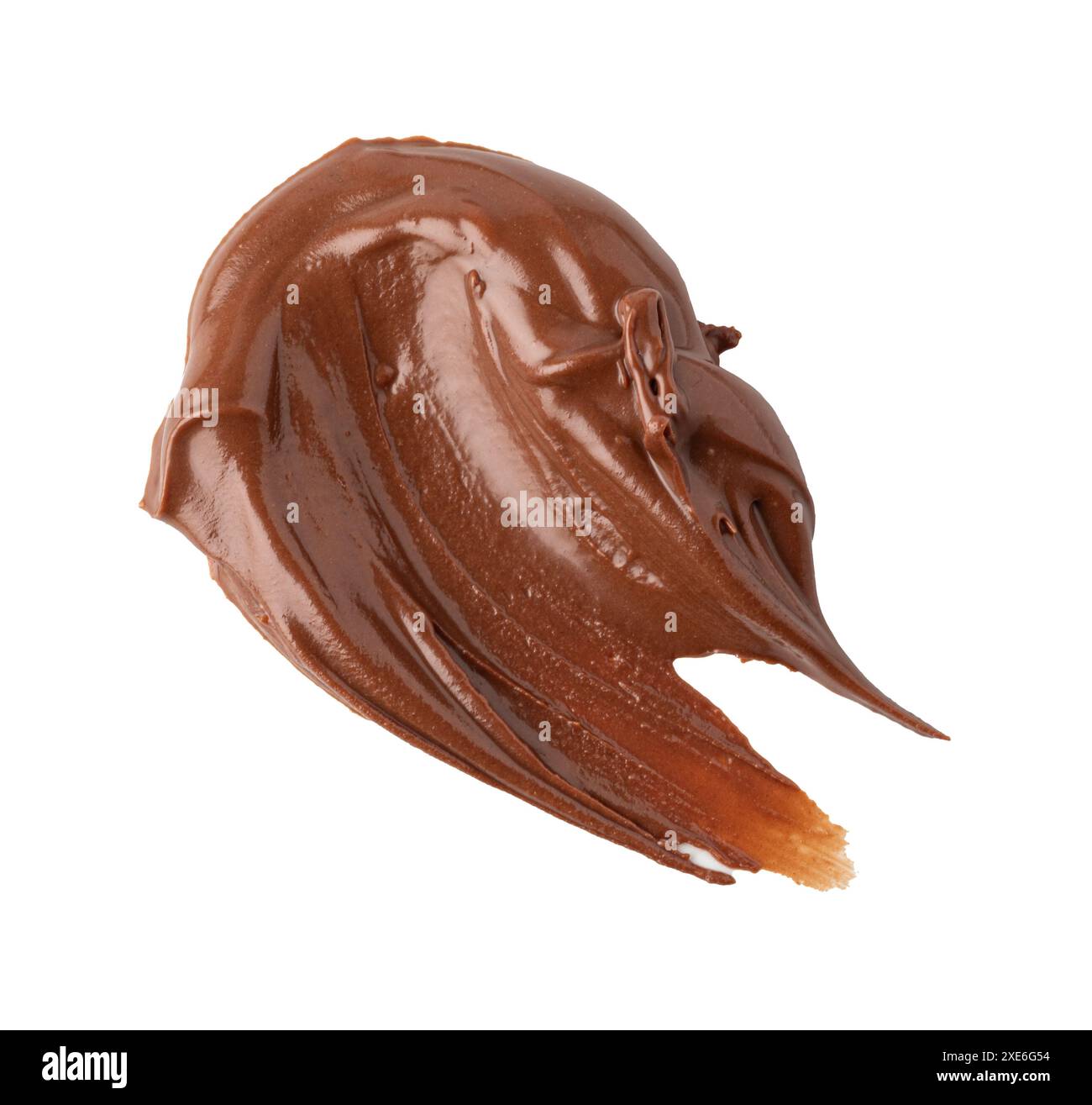 Smear of tasty chocolate paste on white background Stock Photo - Alamy