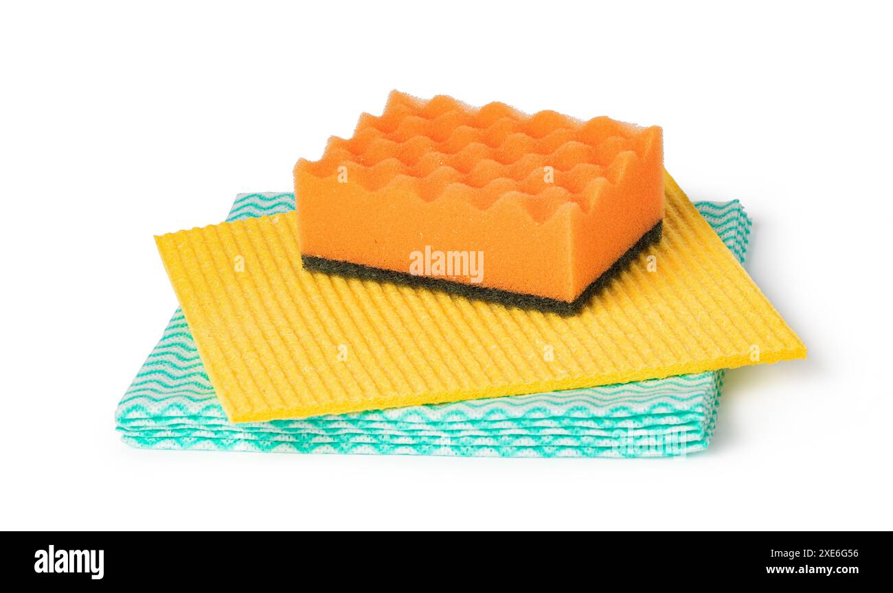 Sponge and napkin for washing Stock Photo - Alamy