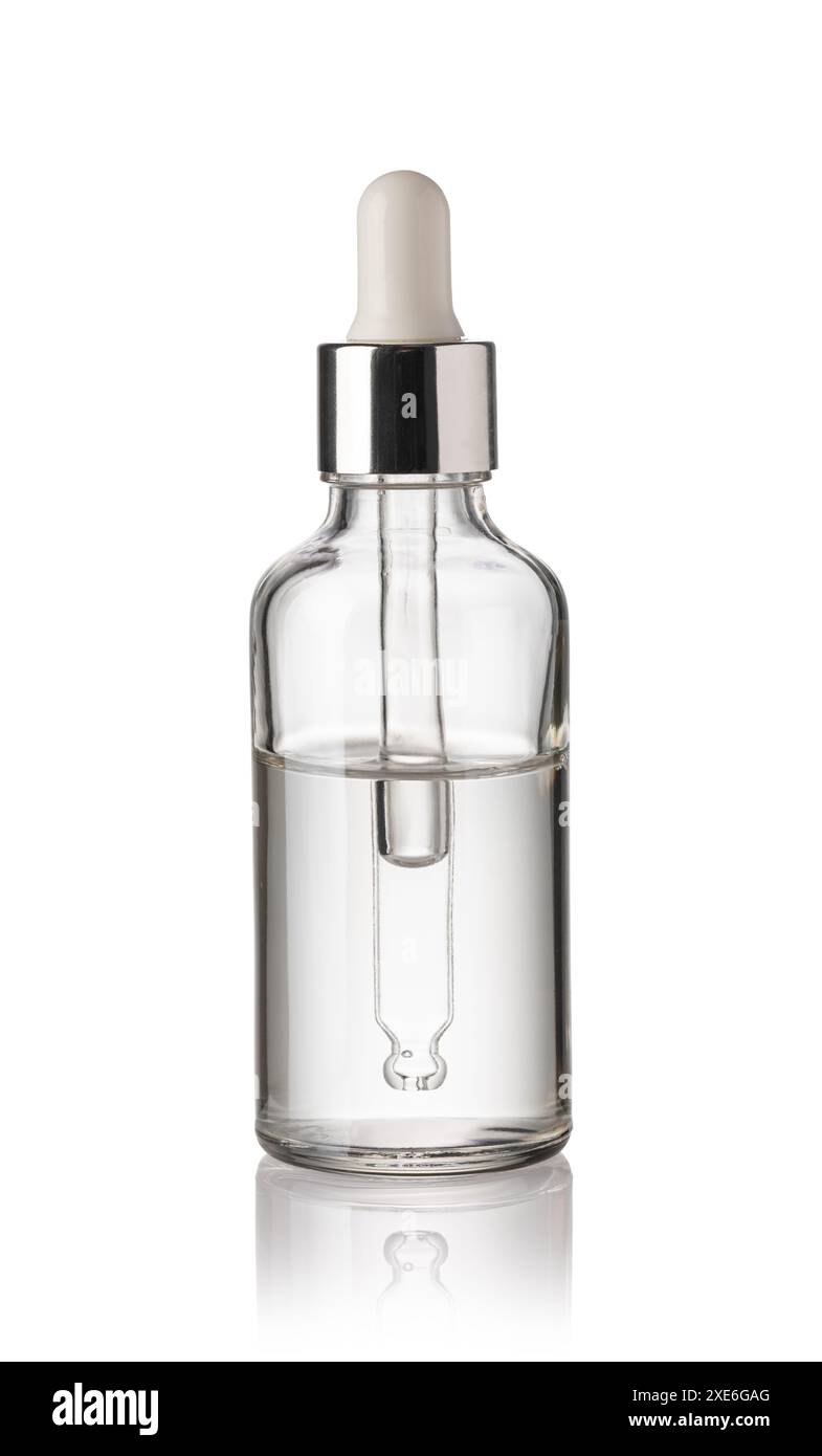 Essential serum Oil in cosmetic bottles with dropper Stock Photo - Alamy