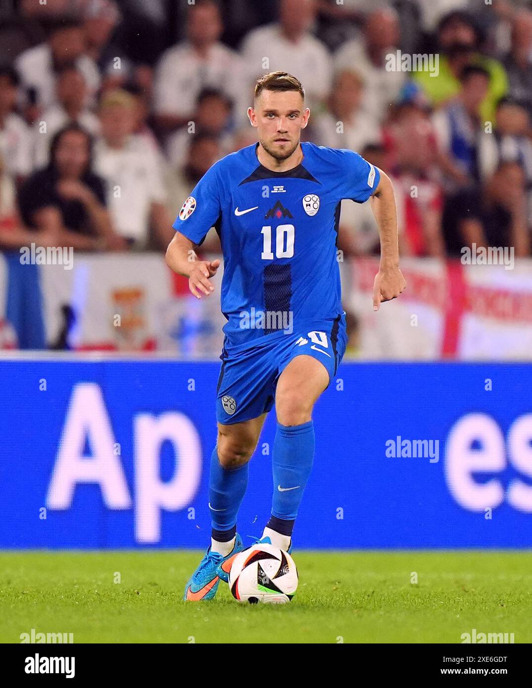 Slovenia's Timi Elsnik during the UEFA Euro 2024 Group C match at the ...