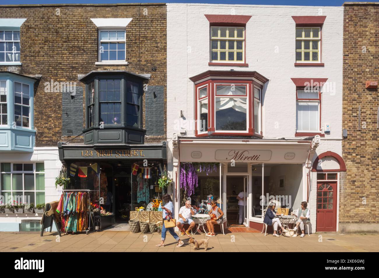 England, Kent, Deal, Deal High Street, Shops and Restaurants Stock ...