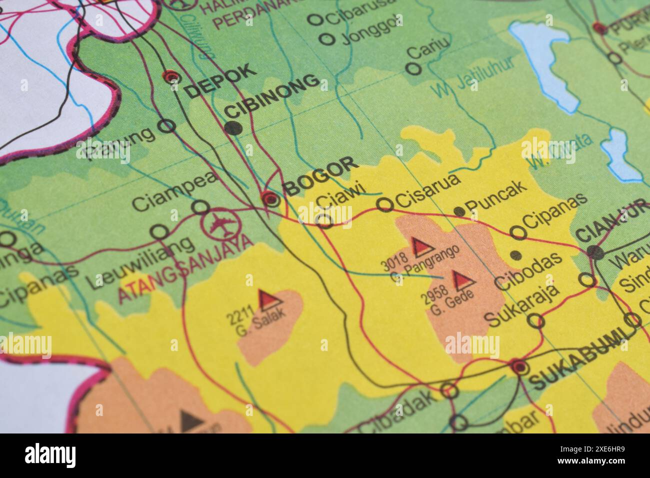 Map of Bogor City, located in West Java Province, Indonesia Stock Photo ...