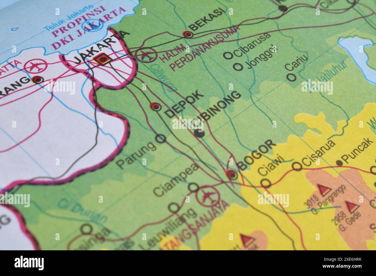 Map of Depok City, located in West Java Province, Indonesia Stock Photo ...