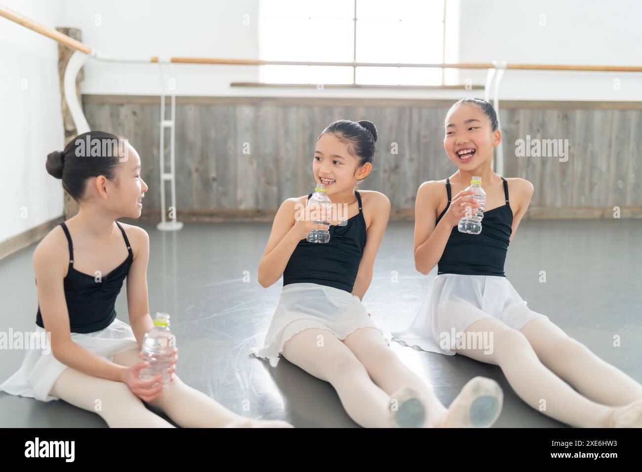 Ballet class, girls during break Stock Photo - Alamy