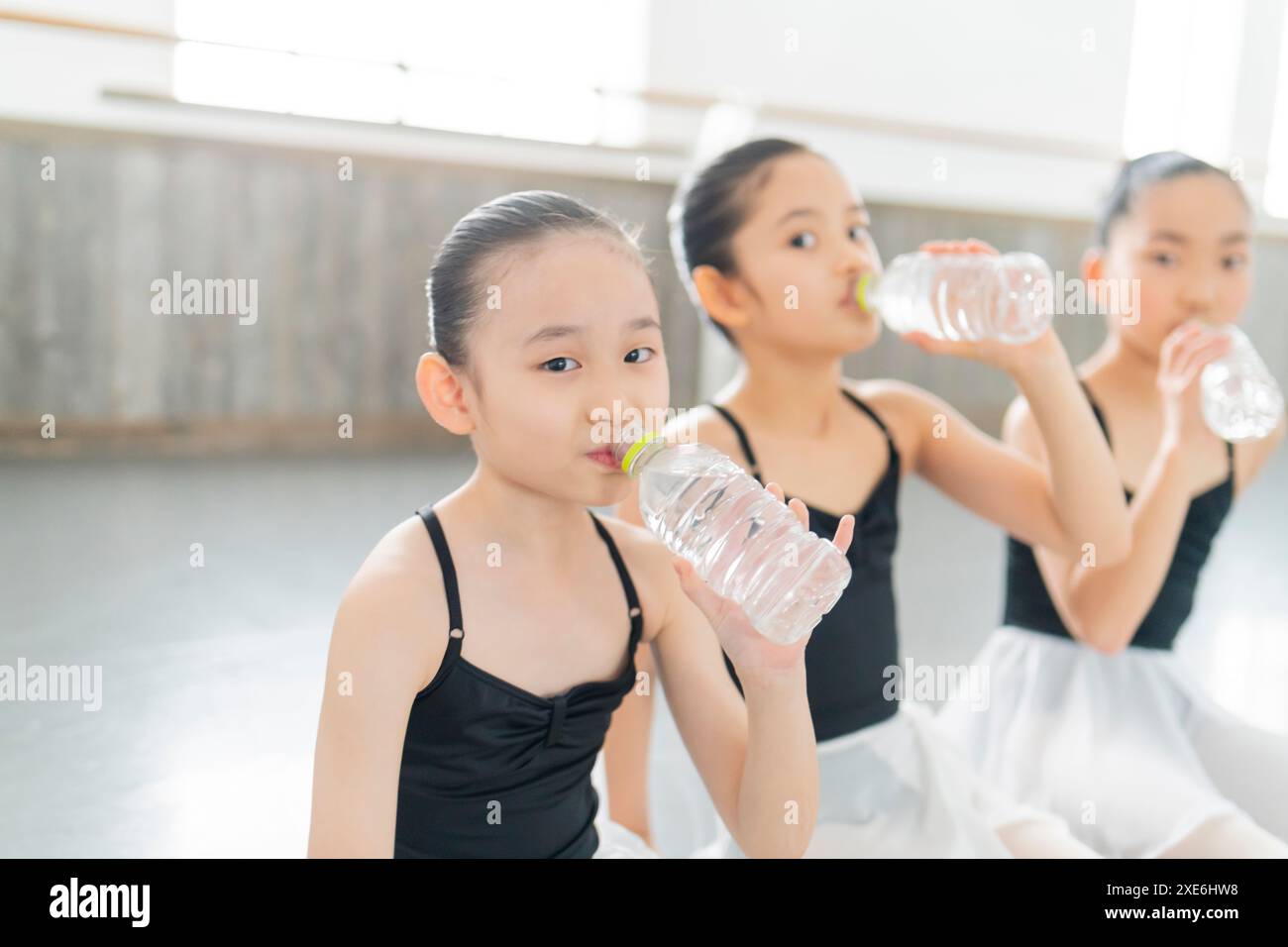 Ballet class, girls during break Stock Photo - Alamy