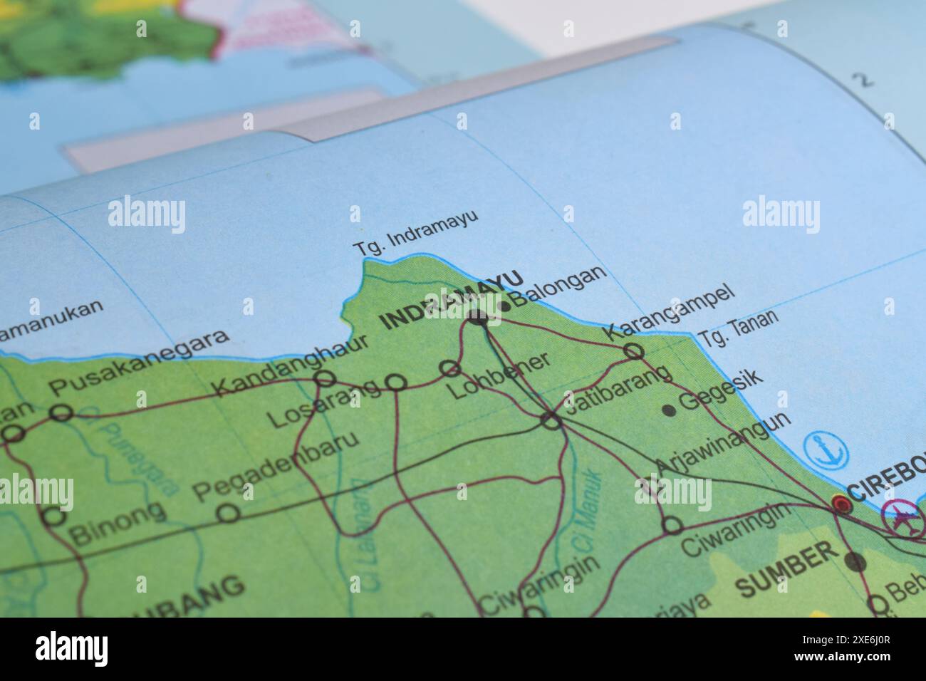 Indramayu map hi-res stock photography and images - Alamy