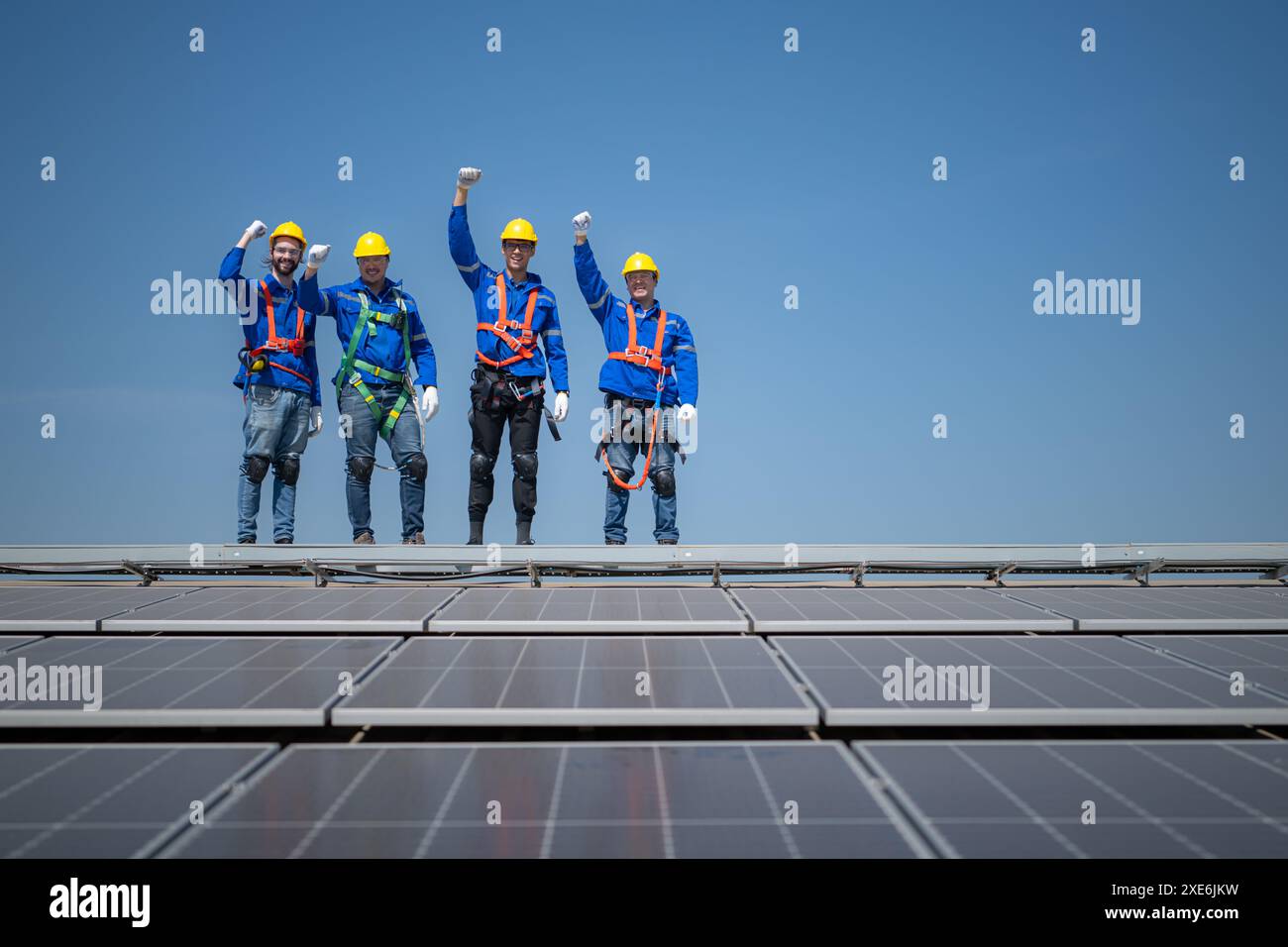 Standing blue solar panel hi-res stock photography and images - Alamy