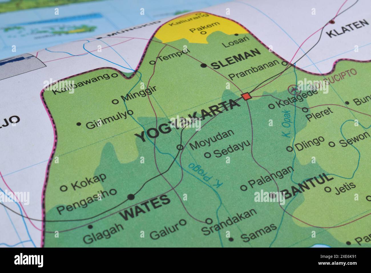 Map of Yogyakarta City, capital of the province of Yogyakarta Special ...