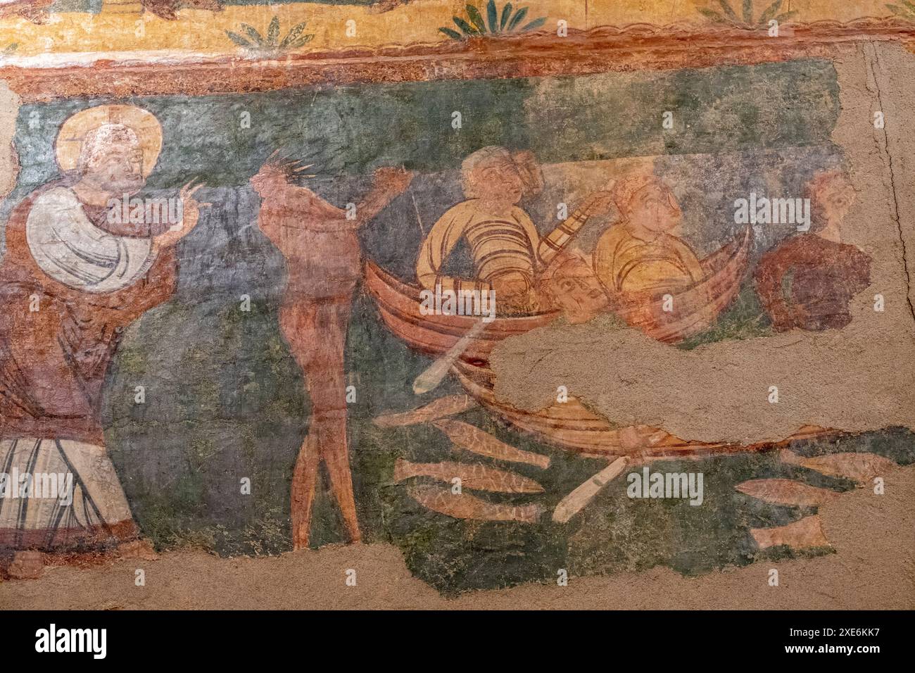 Mural paintings of Ruesta Stock Photo - Alamy