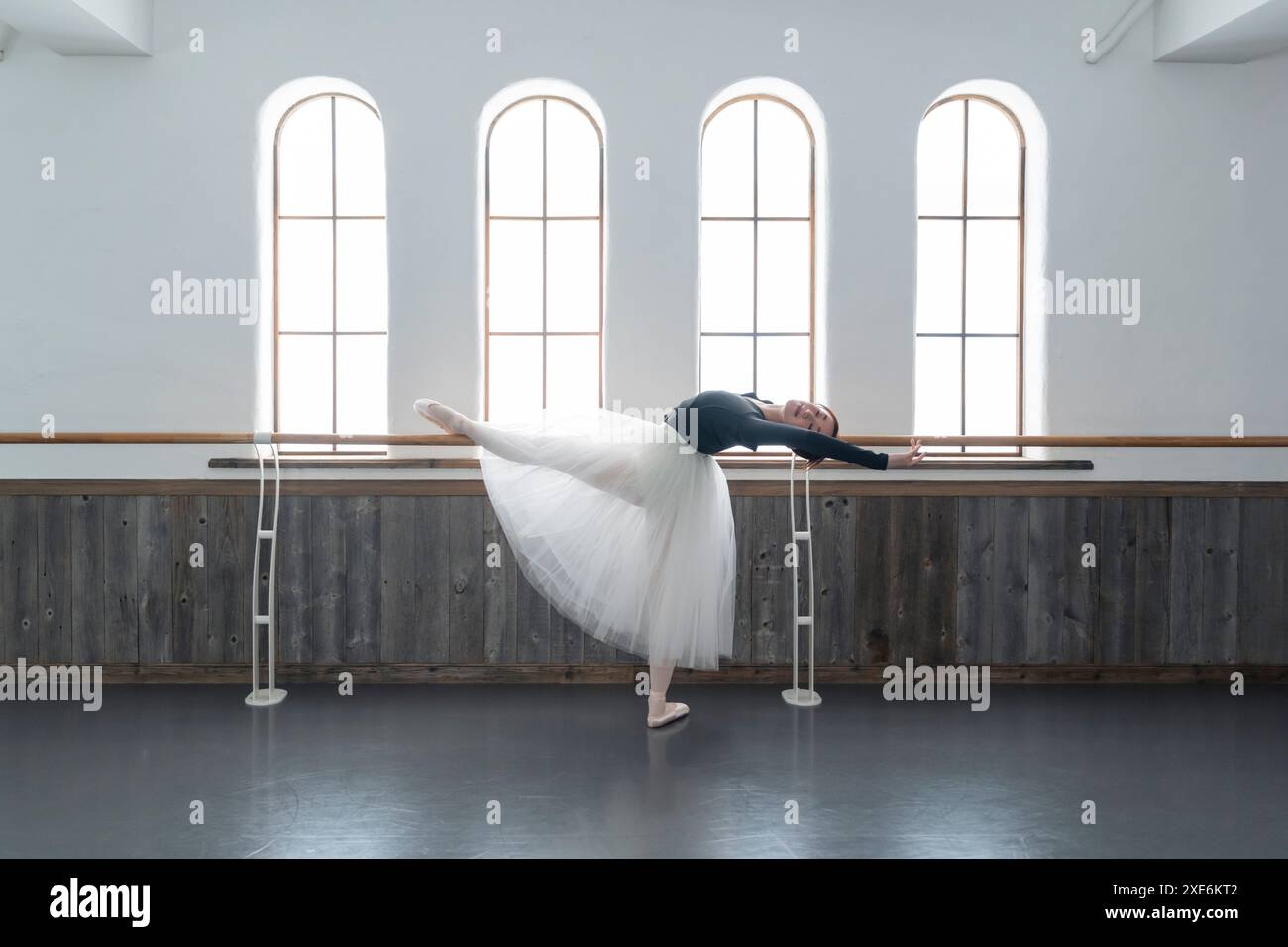 Ballet class, instructor Stock Photo - Alamy