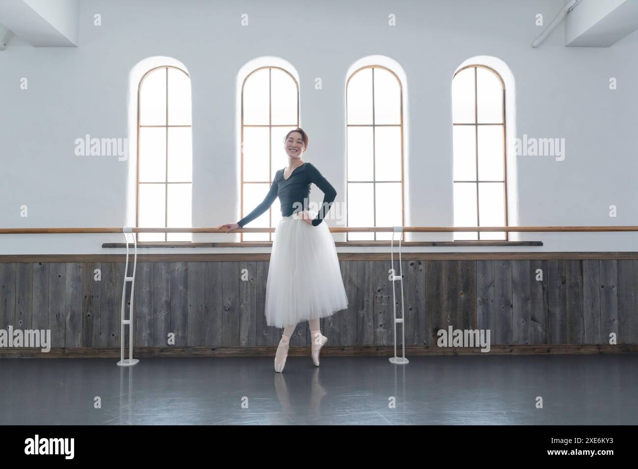 Ballet class, instructor Stock Photo - Alamy