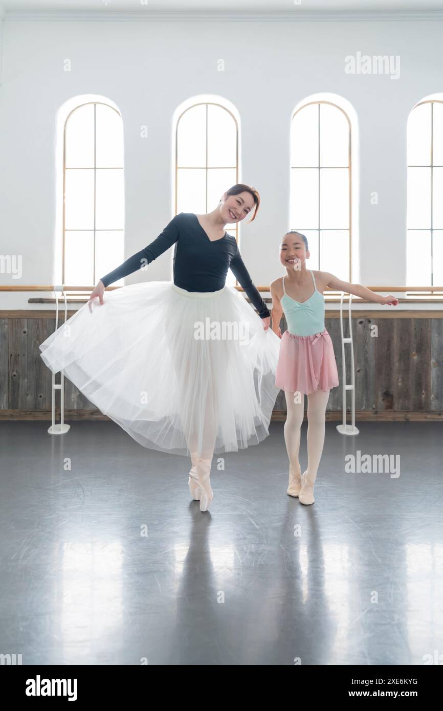 Ballet class, instructor Stock Photo - Alamy