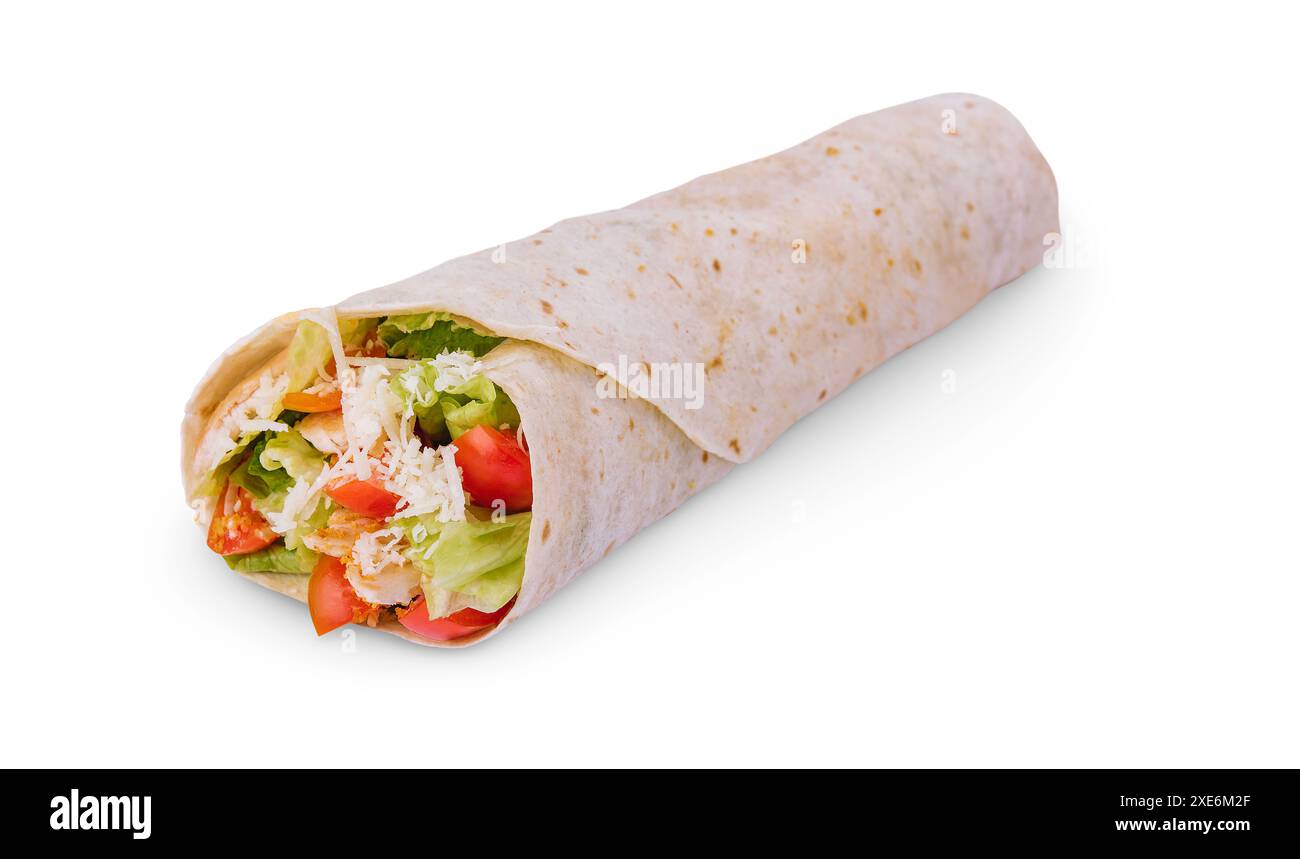 Hot chicken shawarma sandwich Cut Out Stock Images & Pictures - Alamy