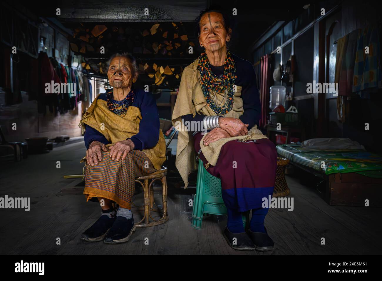 Apatani Tribal people, Ziro Valley, Arunachal Pradesh, India, Asia ...