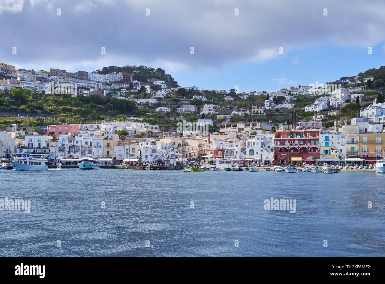 The harbor of the island of Capri, Campanian Archipelago, Italy Stock ...