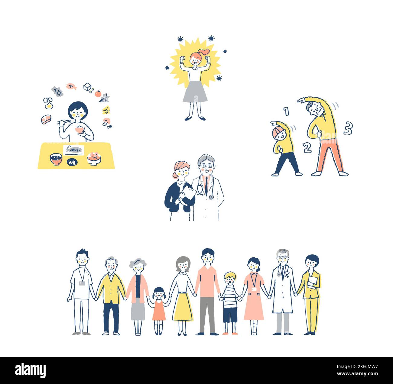 Health professionals and people Health image set Stock Photo - Alamy