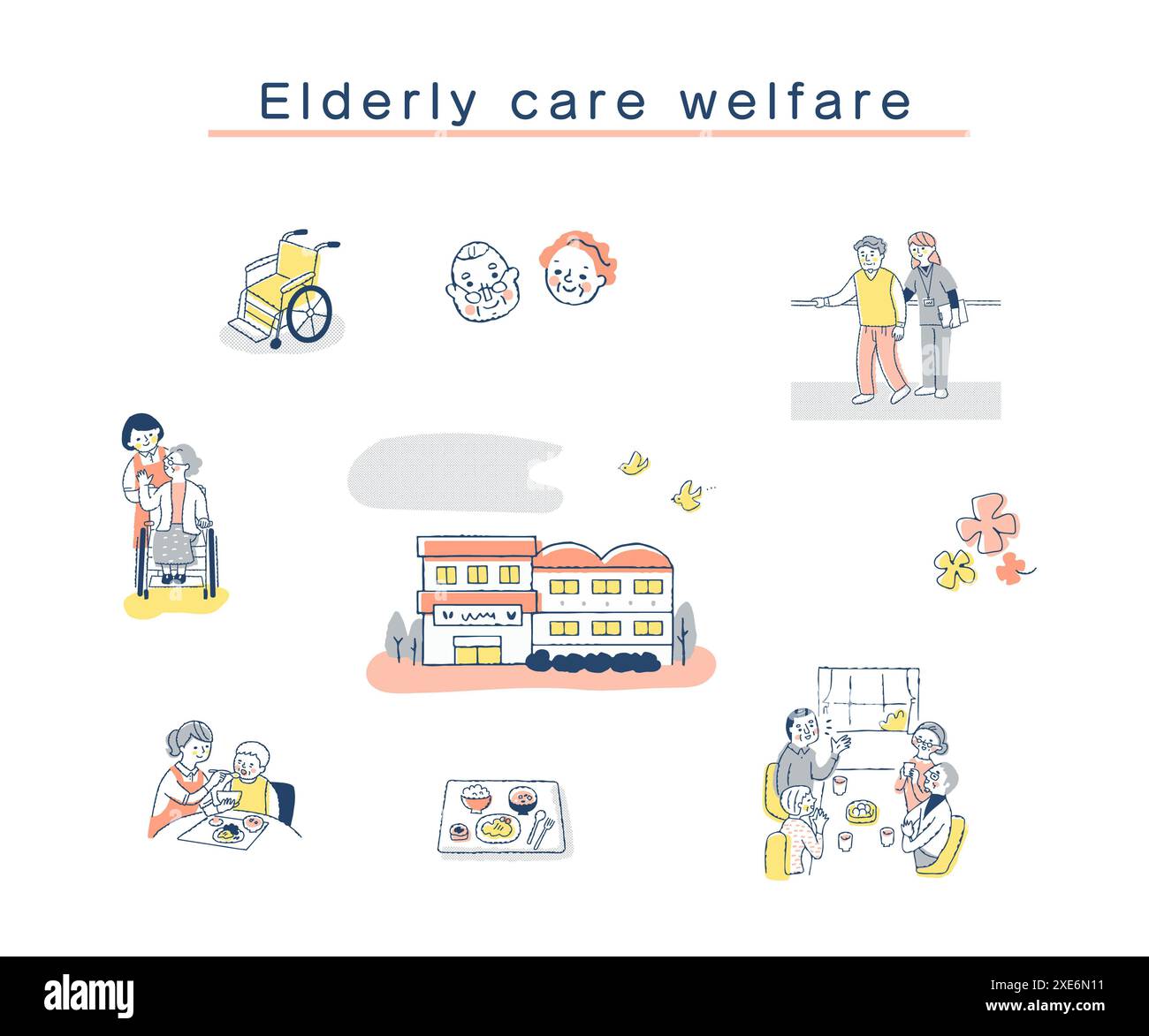 Various care and welfare images Set Stock Photo - Alamy