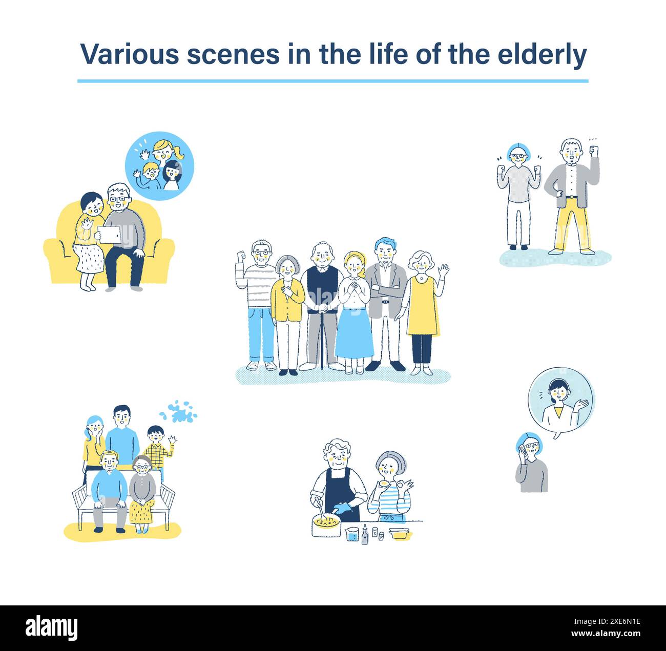 Group senior citizens talking hi-res stock photography and images - Alamy