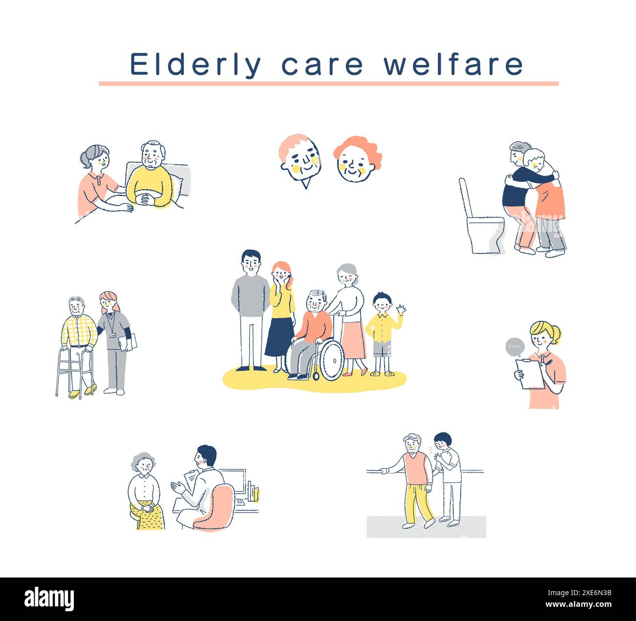 Carer and elderly toilet Cut Out Stock Images & Pictures - Alamy