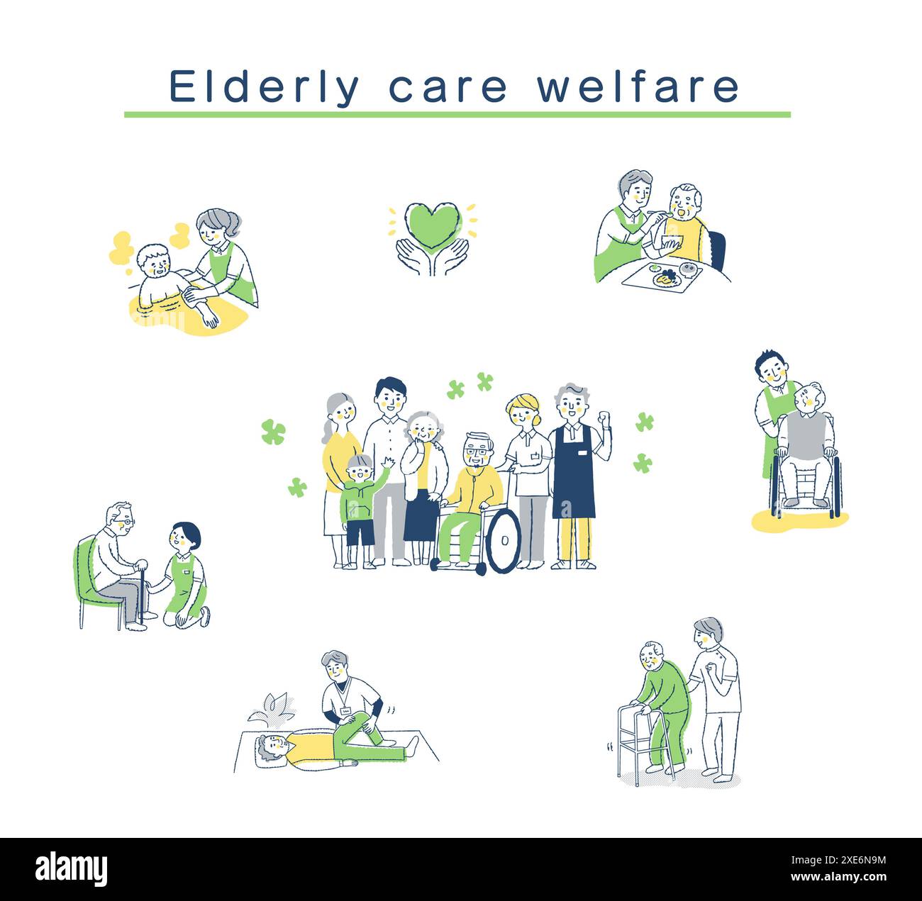 Caregiver walking senior woman Cut Out Stock Images & Pictures - Alamy