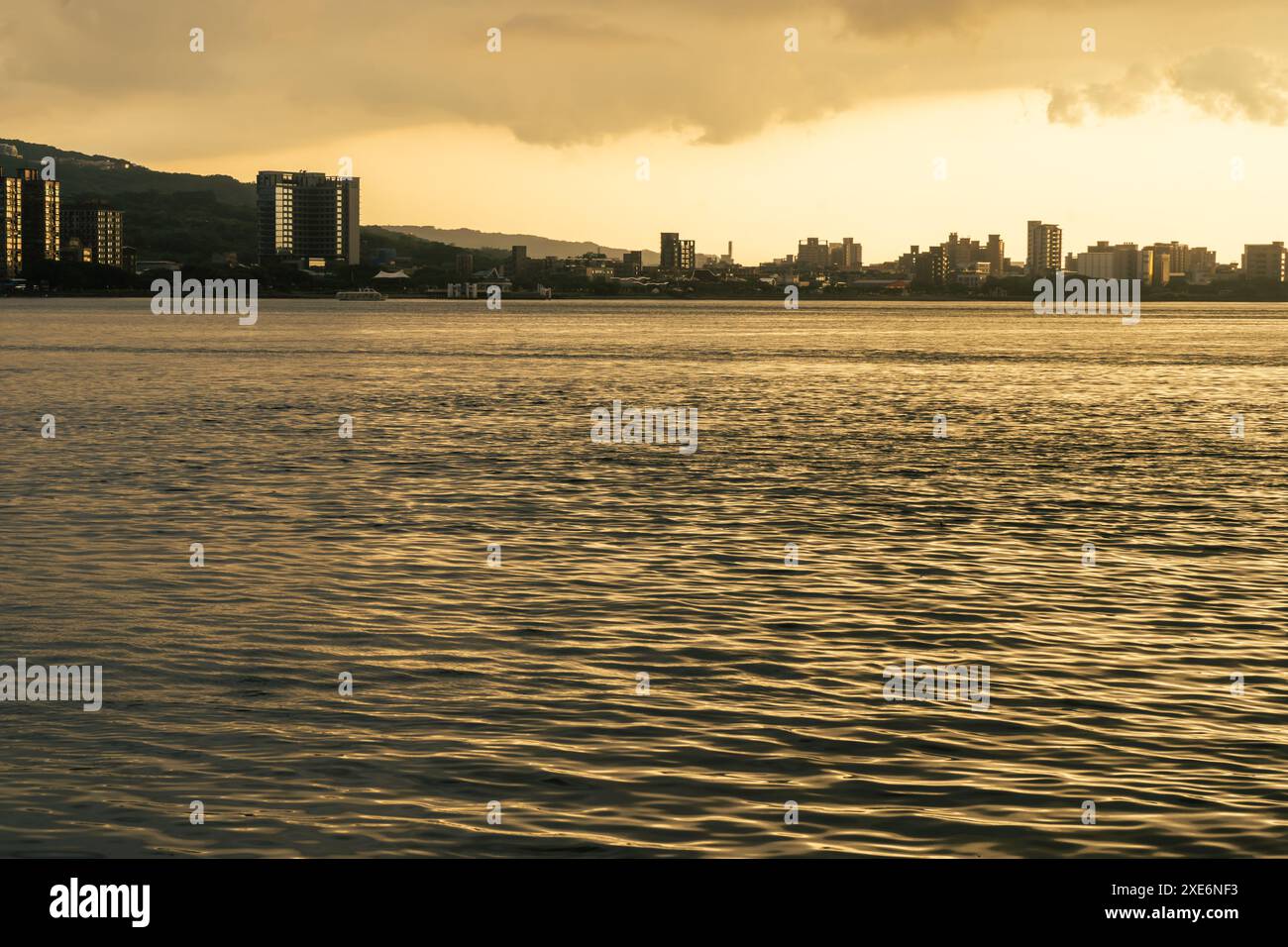 Scenery of Tamsui river with sunset in Taiwan Stock Photo - Alamy