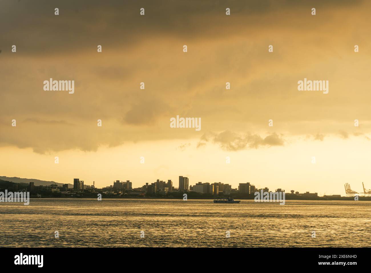 Scenery of Tamsui river with sunset in Taiwan Stock Photo - Alamy