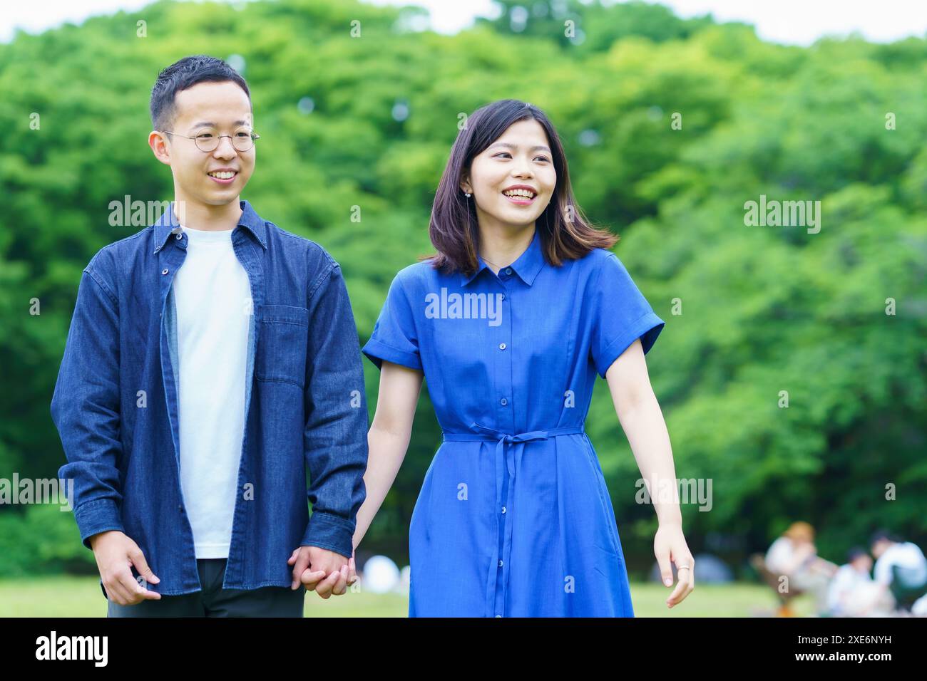 Cheerful you couple taking a walk hi-res stock photography and images ...